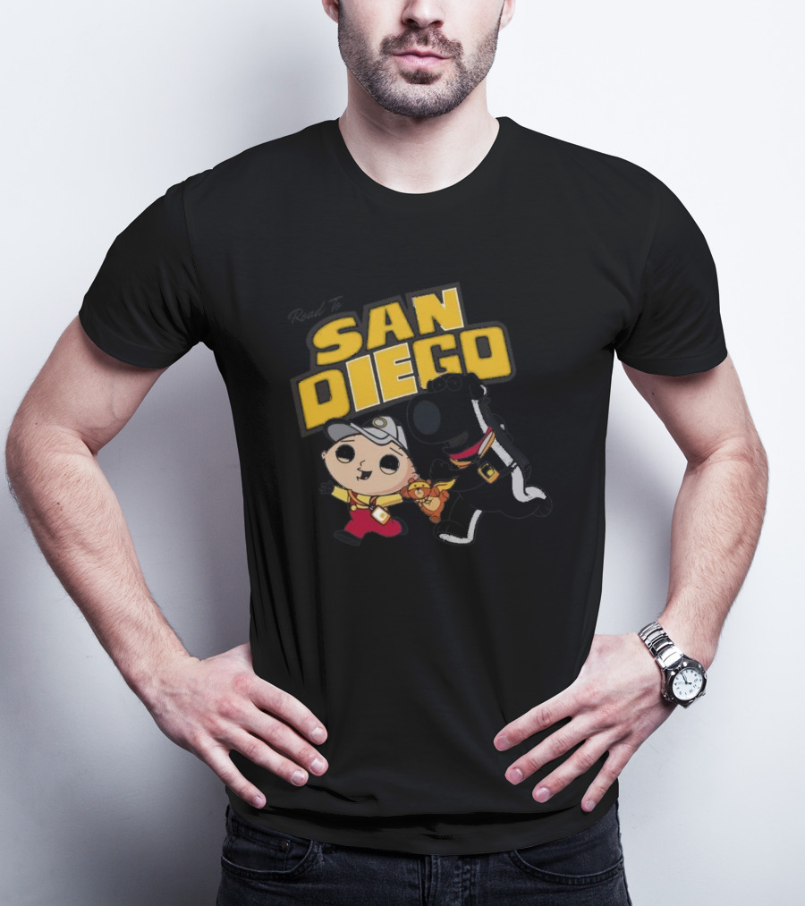 Road To San Diego Family Guy Inspired Stewie And Brian Adventure T-Shirt