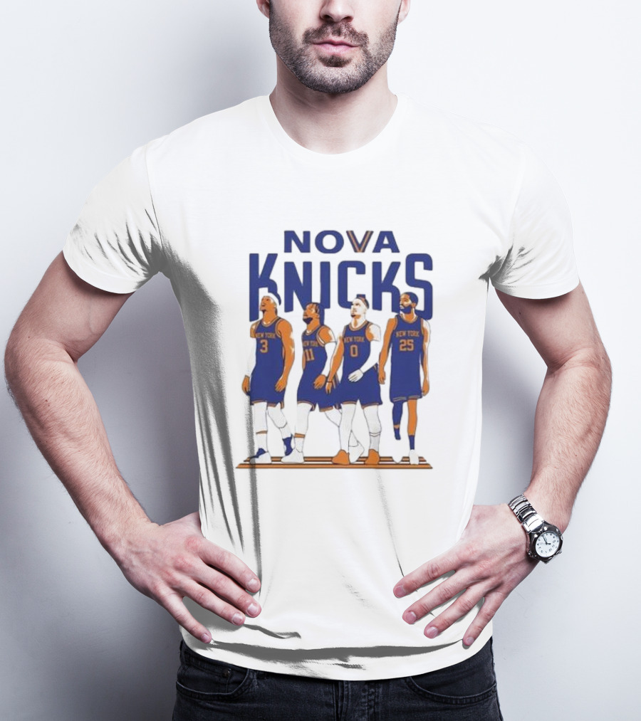 Jalen Brunson Josh Hart Mikal Bridges Donte Divincenzo Nova Knicks New York Basketball T-Shirt