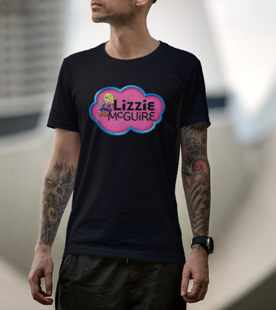 Lizzie McGuire Pink Cloud Cartoon T-Shirt