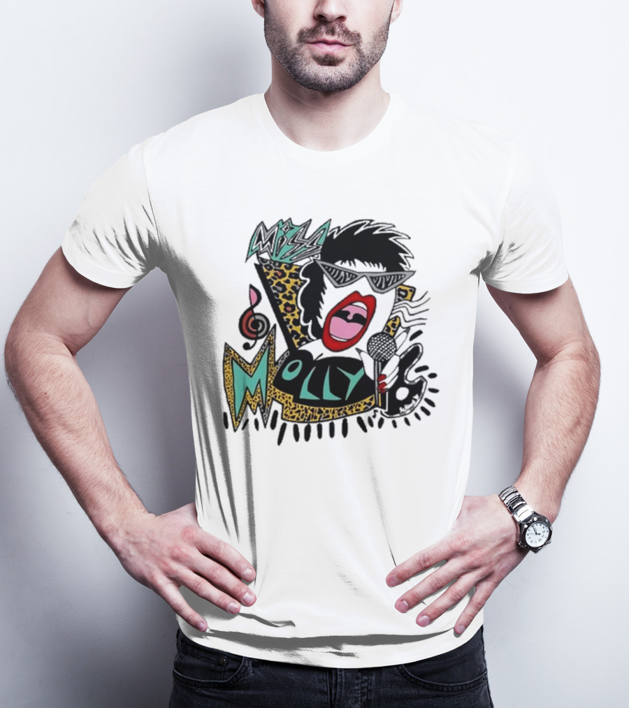 Miss Molly 90s Vintage Leopard Print Music Vibes T-Shirt
