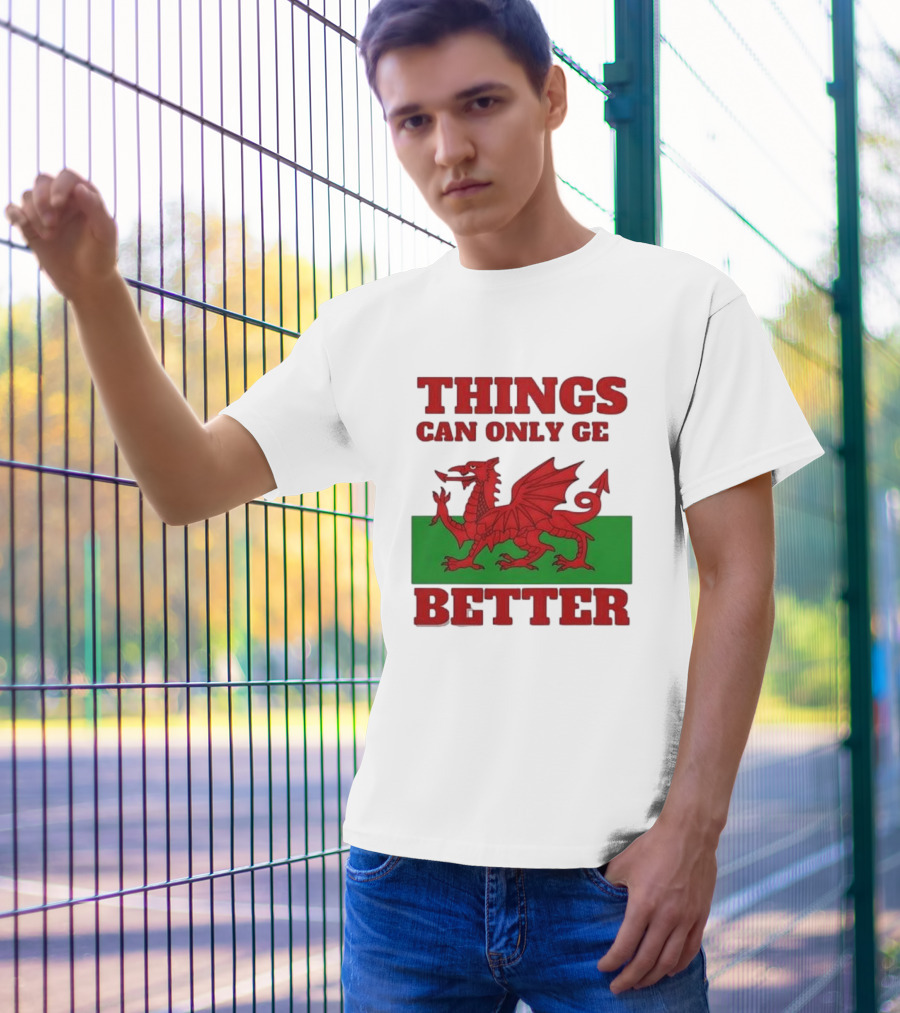 Things Can Only Get Better Welsh Dragon T-Shirt