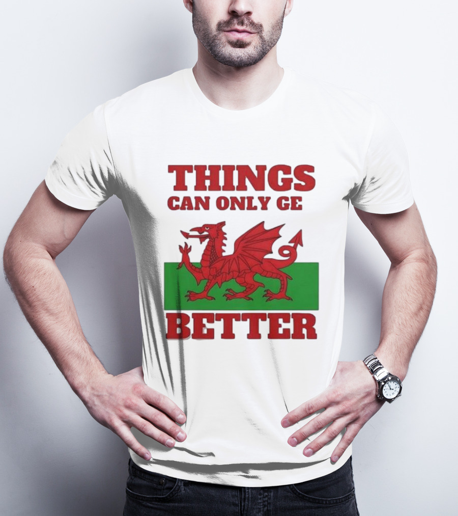Things Can Only Get Better Welsh Dragon T-Shirt