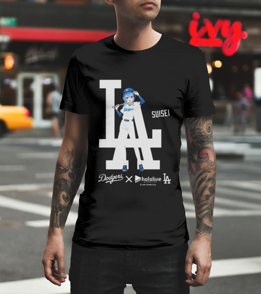 Dodgers X Hololive Suisei LA Collaboration T-Shirt