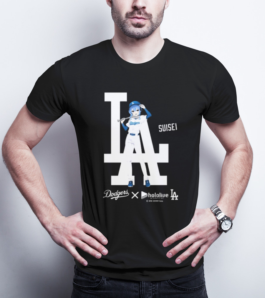 Dodgers X Hololive Suisei LA Collaboration T-Shirt