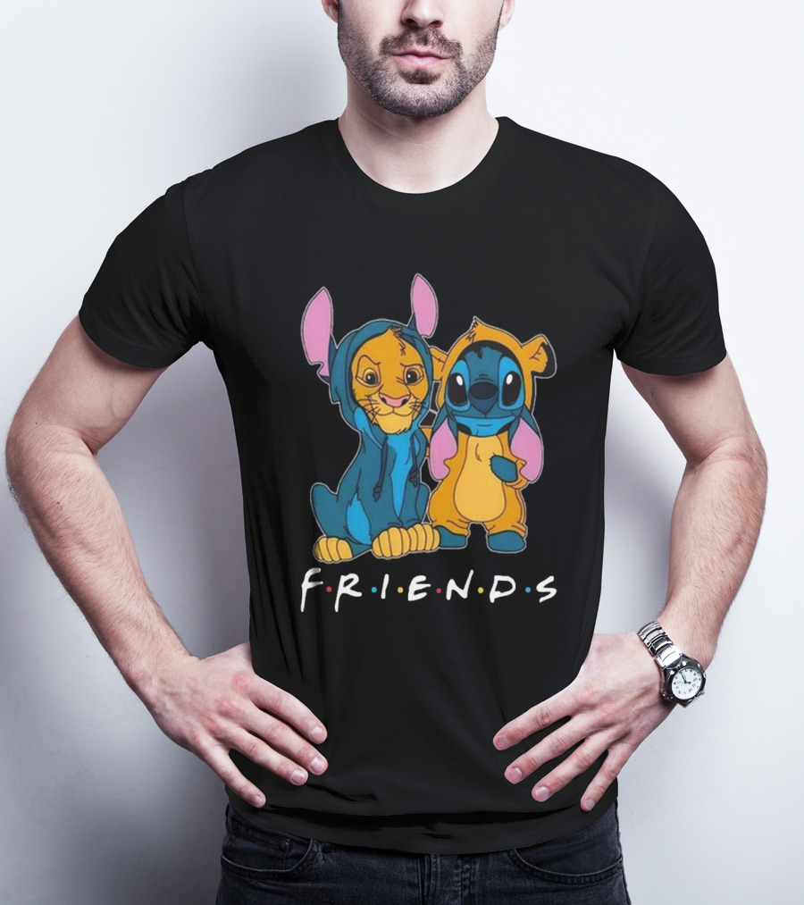 Friends Stitch And Lion King Disney Fusion T-Shirt
