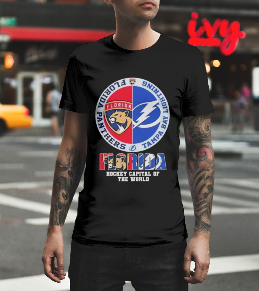Florida Panthers Tampa Bay Lightning Florida Hockey Capital Of The World T-Shirt