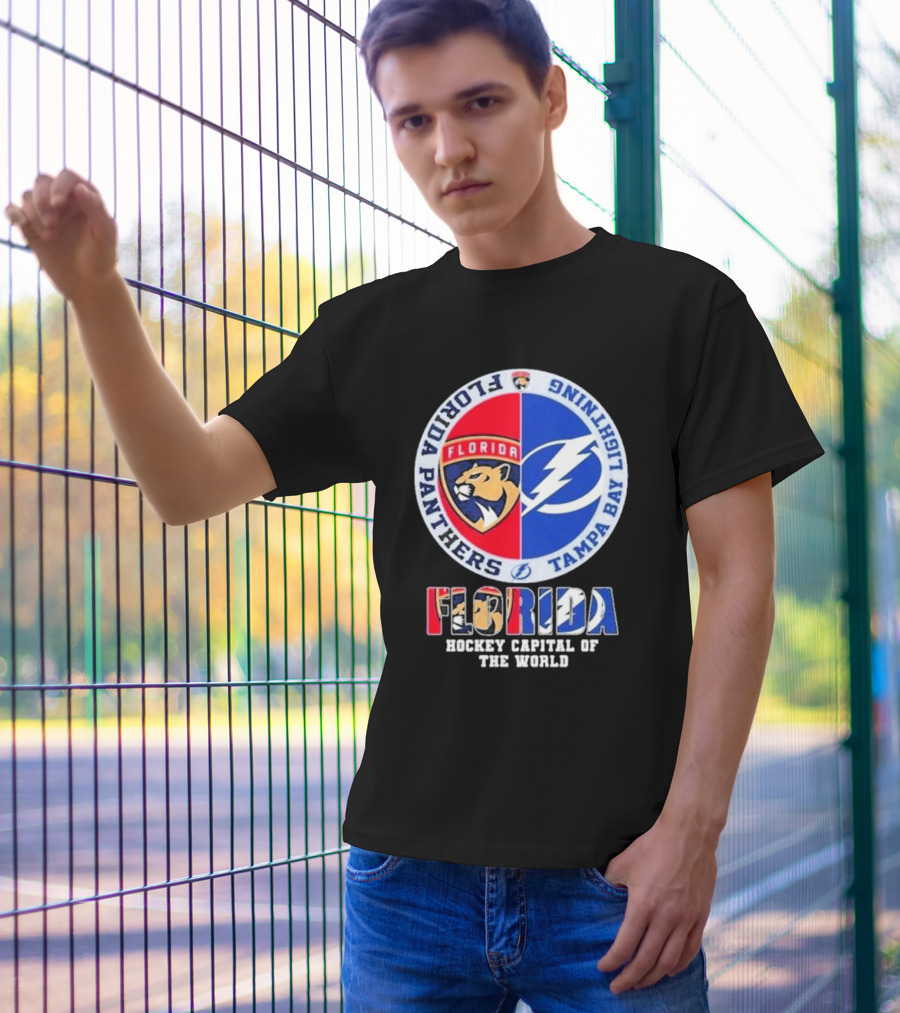 Florida Panthers Tampa Bay Lightning Florida Hockey Capital Of The World T-Shirt