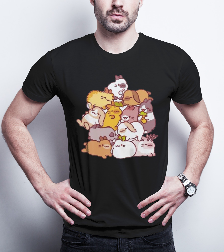 Bunny Pile Usagi Shima Cozy Rabbit Stack T-Shirt