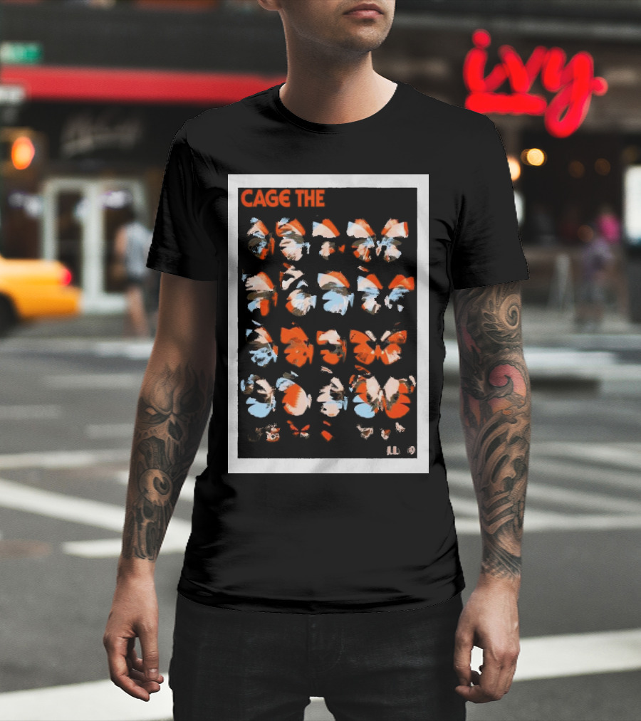 Cage The Elephant Butterfly Pattern Isleta Amphitheater Albuquerque July 9 T-Shirt