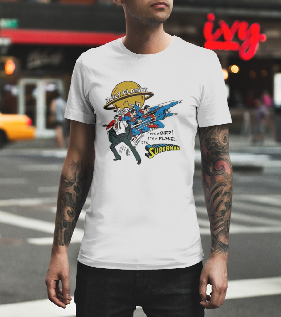 Daily Planet Superman It's A Bird It's A Plane It's Superman T-Shirt