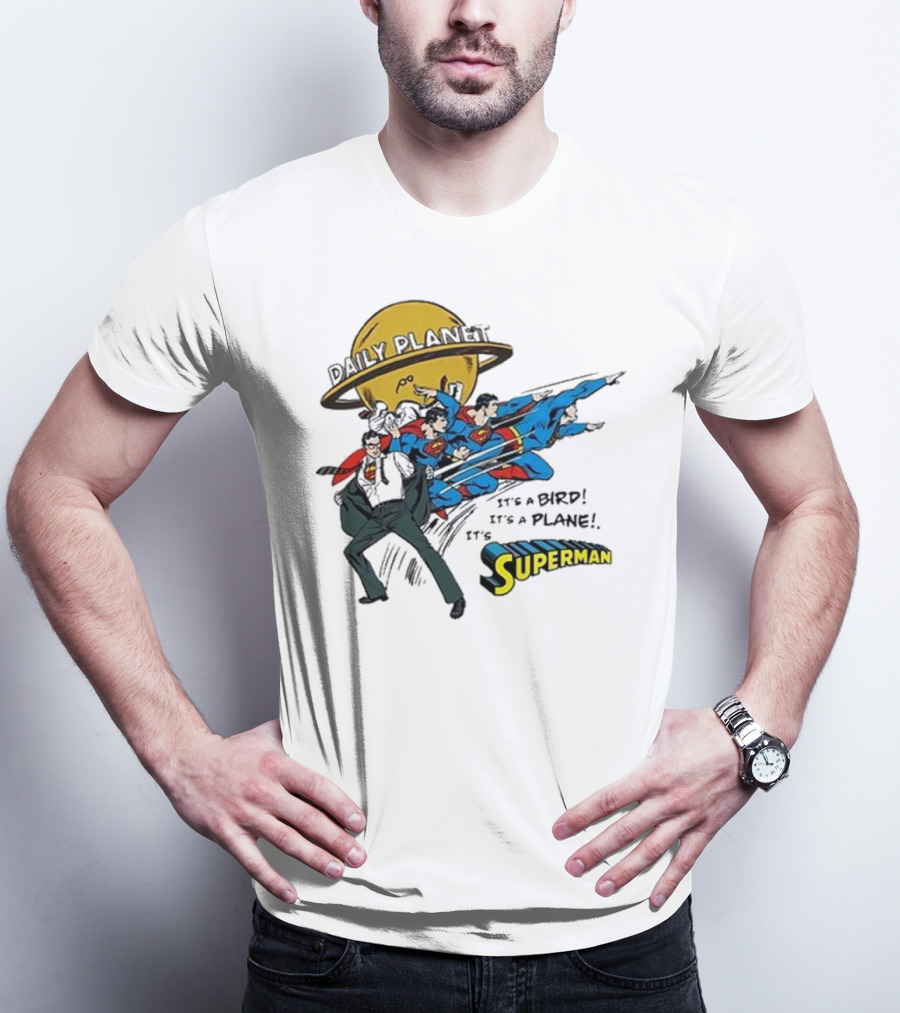 Daily Planet Superman It's A Bird It's A Plane It's Superman T-Shirt