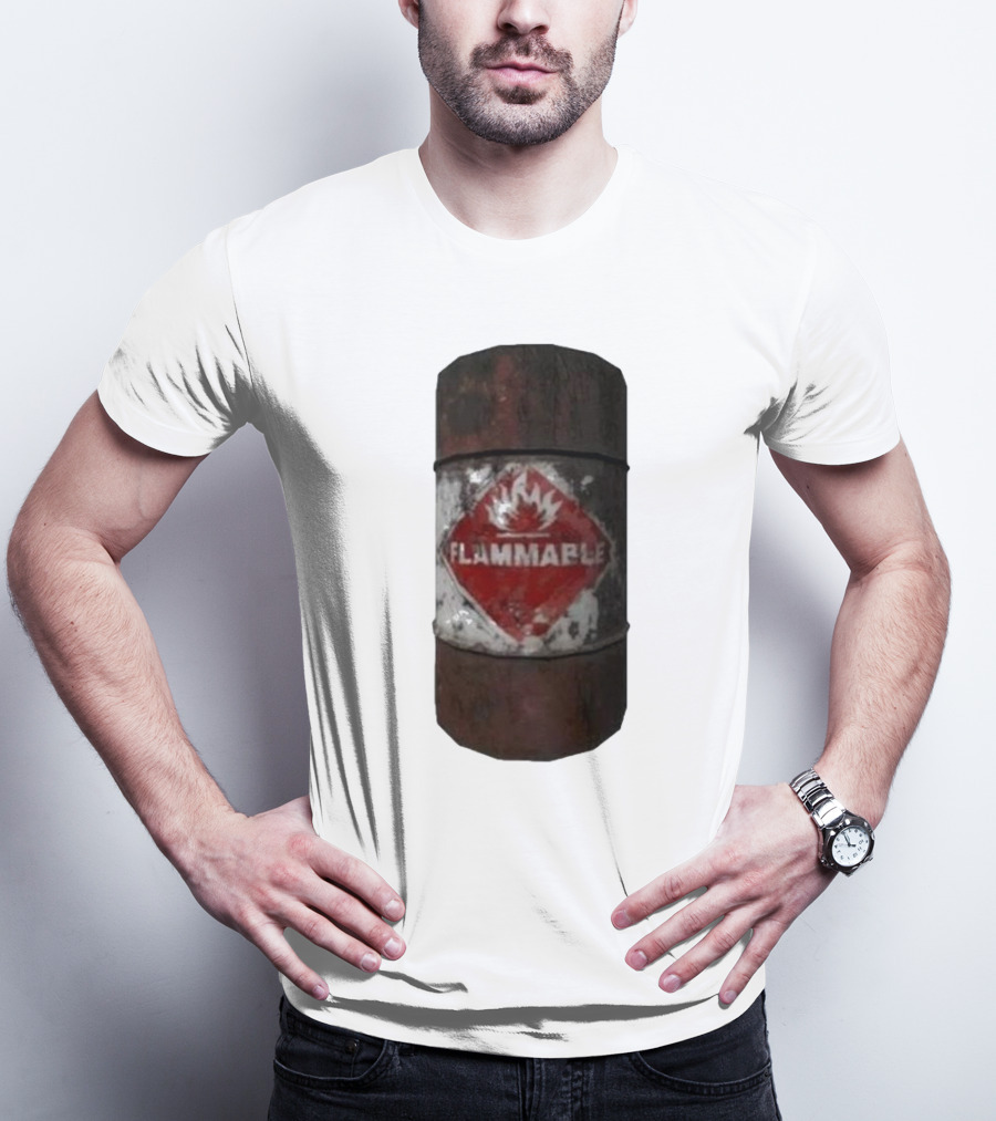 Flammable Barrel Red Hazard T-Shirt