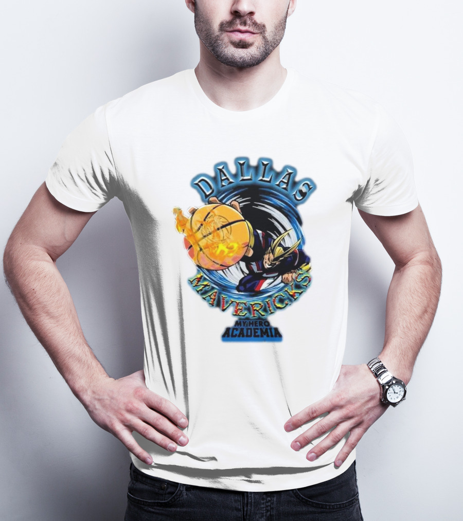 Dallas Mavericks My Hero Academia All Might NBA Collaboration T-Shirt