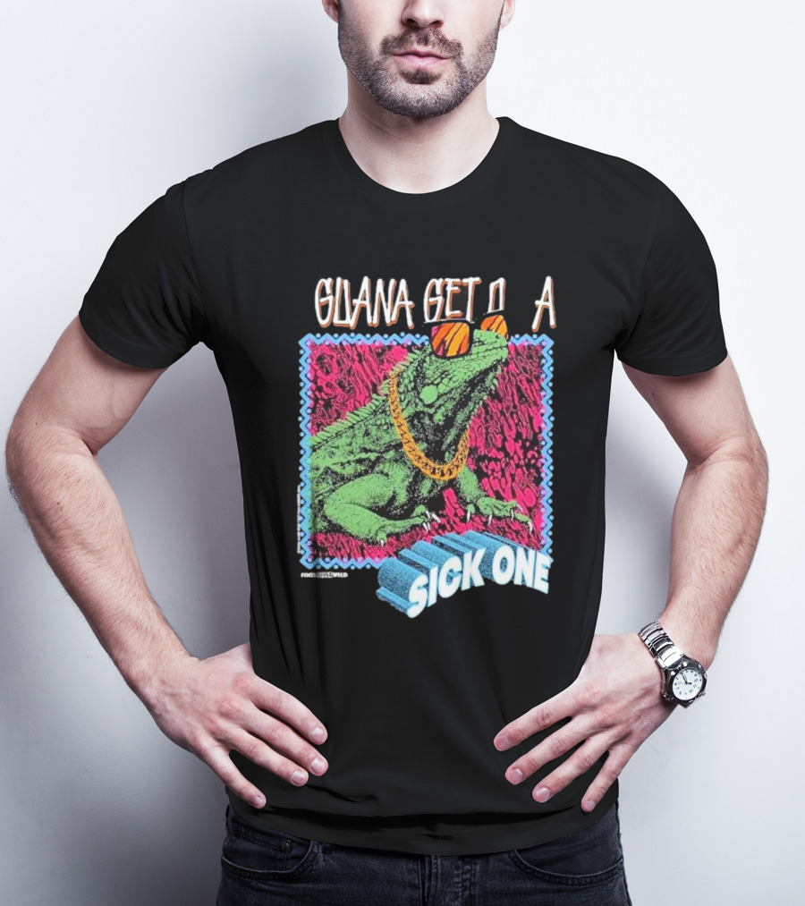Foos Gone Wild Iguana Get On A Sick One With Sunglasses And Gold Chain T-Shirt