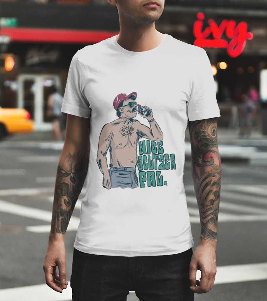 Nice Seltzer Pal Cartoon 4.0 Drinking Refreshing Beverage T-Shirt
