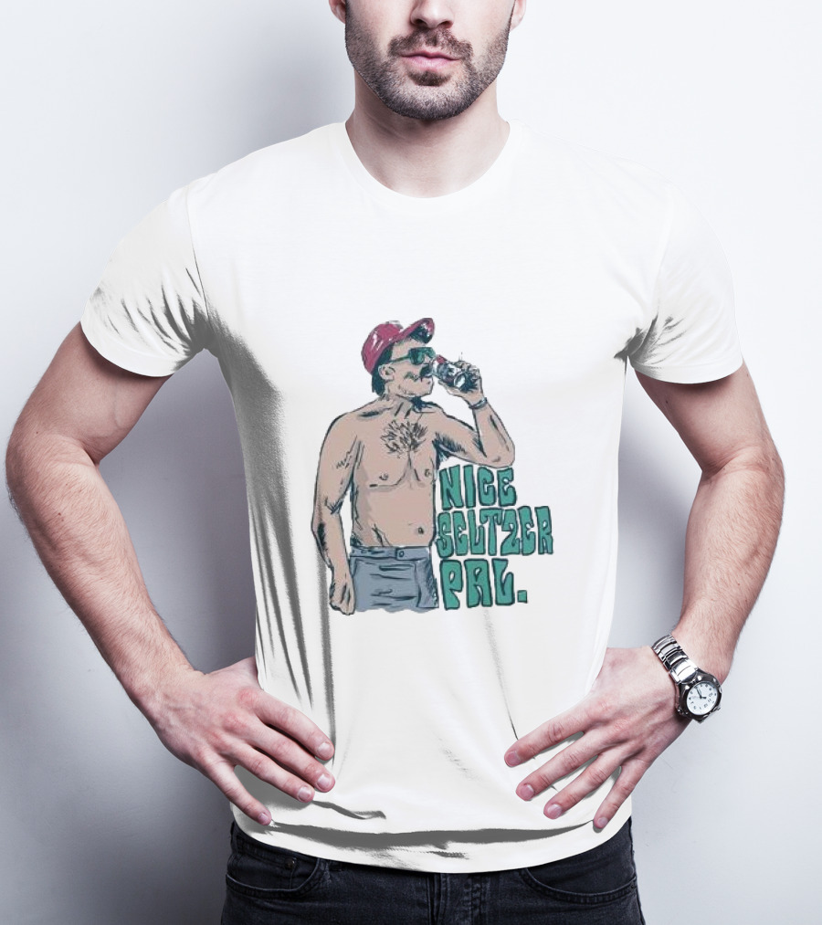 Nice Seltzer Pal Cartoon 4.0 Drinking Refreshing Beverage T-Shirt