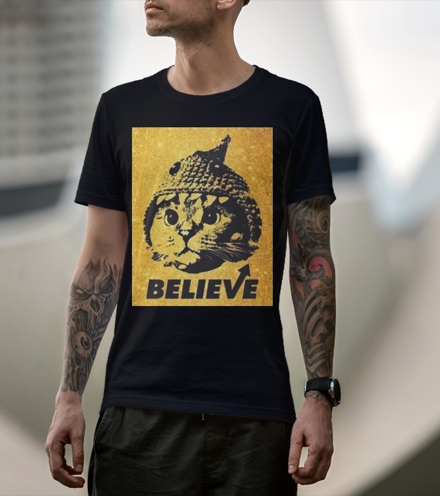 Believe Shark Cat Solana Gold T-Shirt