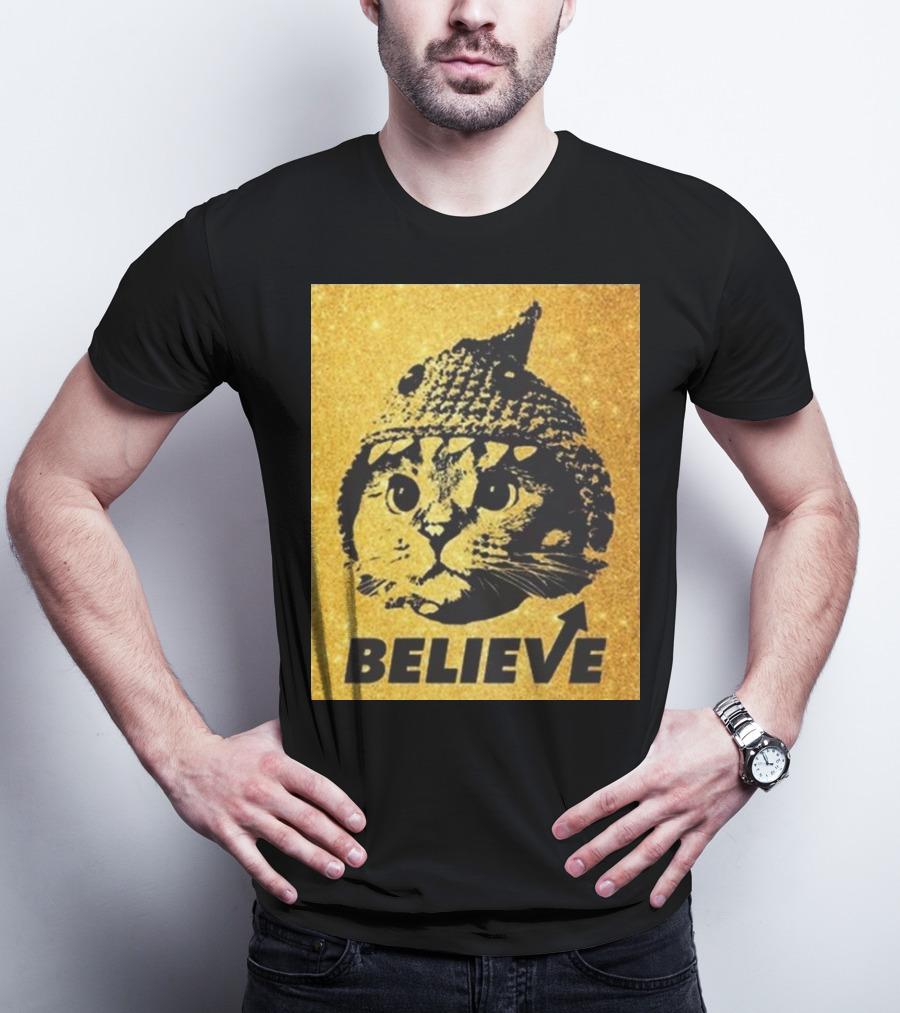 Believe Shark Cat Solana Gold T-Shirt