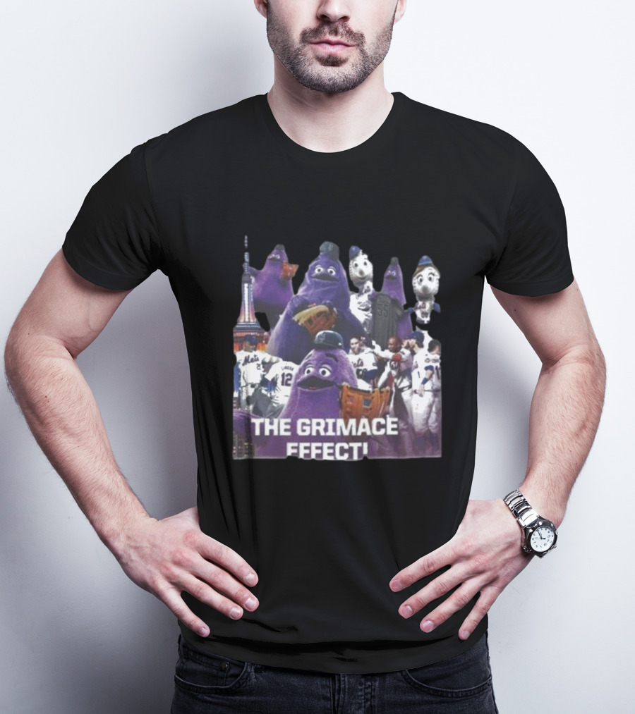 The Grimace Effect New York Mets Players And Mascots T-Shirt