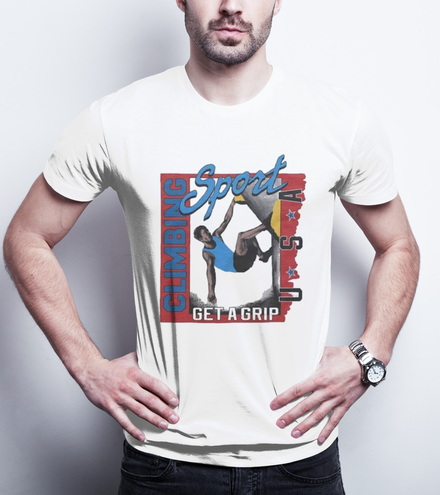Sport Climbing USA Get A Grip T-Shirt