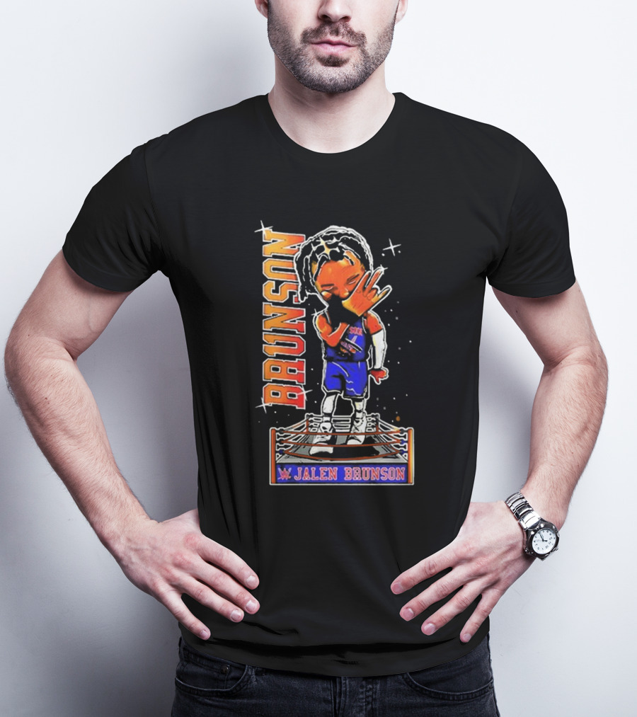 Jalen Brunson Knicks WWE Ring T-Shirt