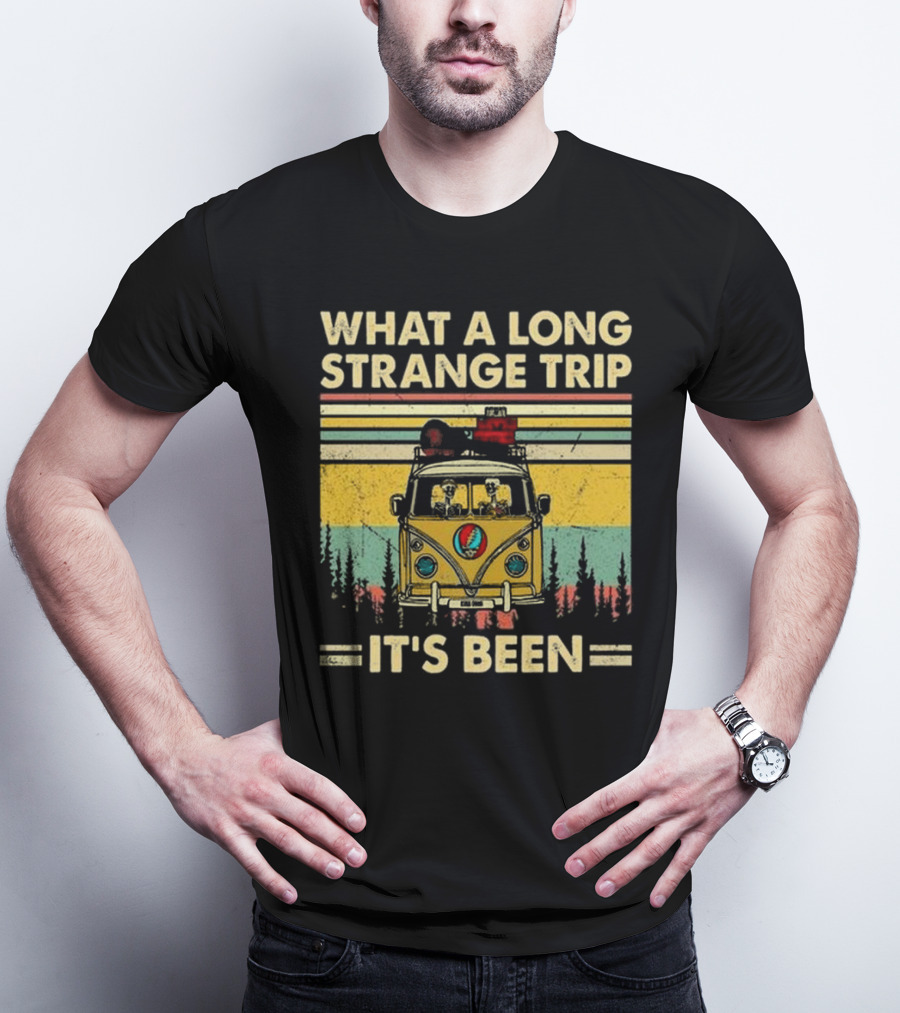 What A Long Strange Trip It's Been Grateful Dead Hippie Fan Rock Vintage T-Shirt