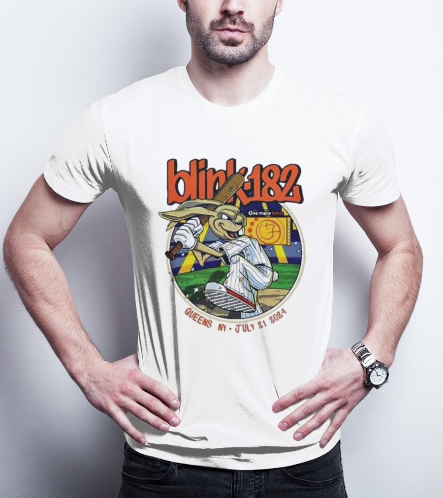 Blink 182 One More Time Baseball Character Citi Field Queens NY July 21 T-Shirt