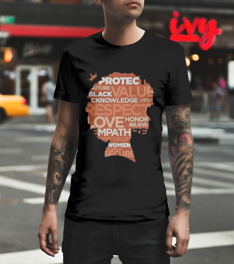 Ryan Clark Respect Love Honor Believe Protect Black Value Acknowledge Listen Empathize Women T-Shirt