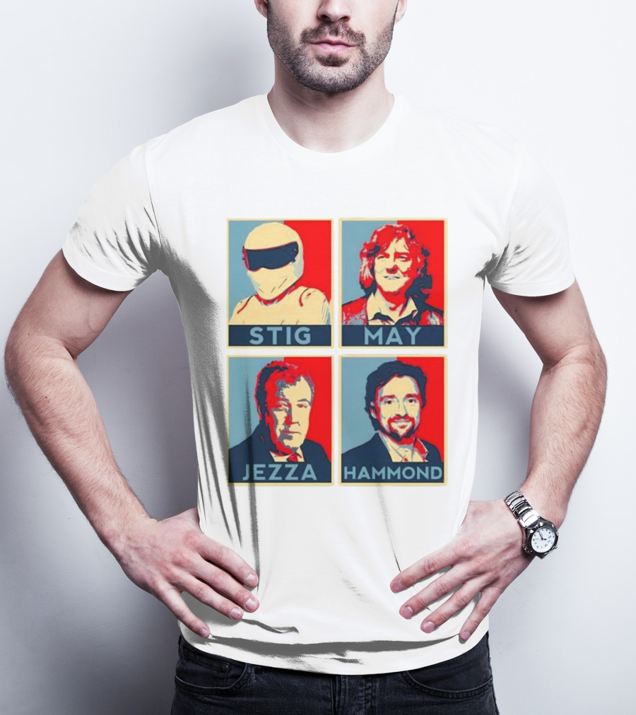 Stig May Jezza Hammond Top Gear Iconic Trio T-Shirt