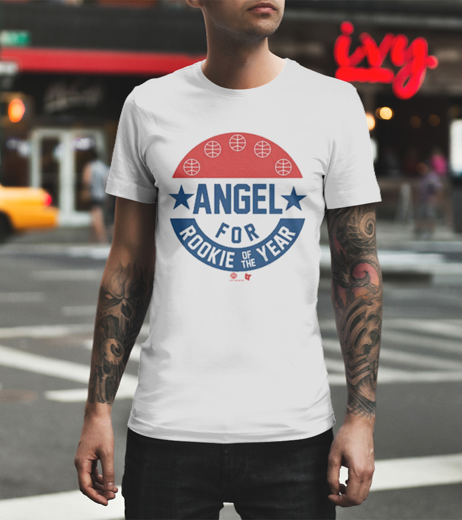 Angel Reese Basketball Icon With Stars And Rookie Of The Year Message T-Shirt