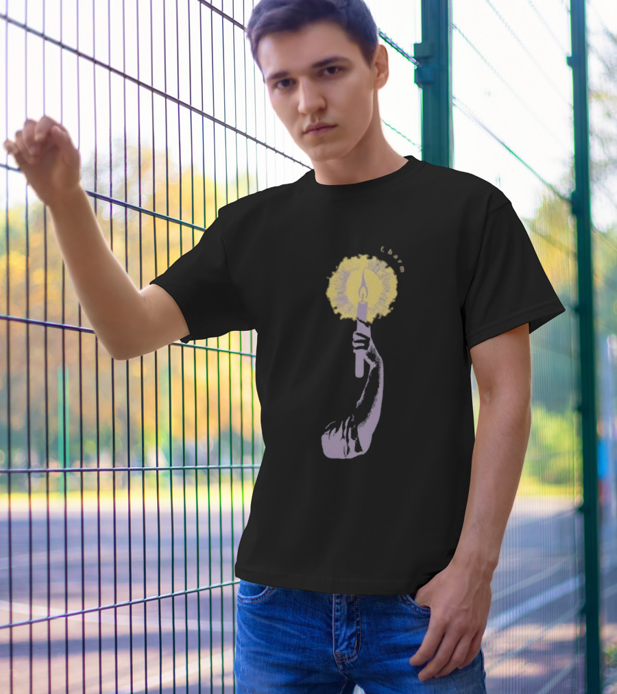 Clairo Charm Candle Hand Yellow Purple T-Shirt