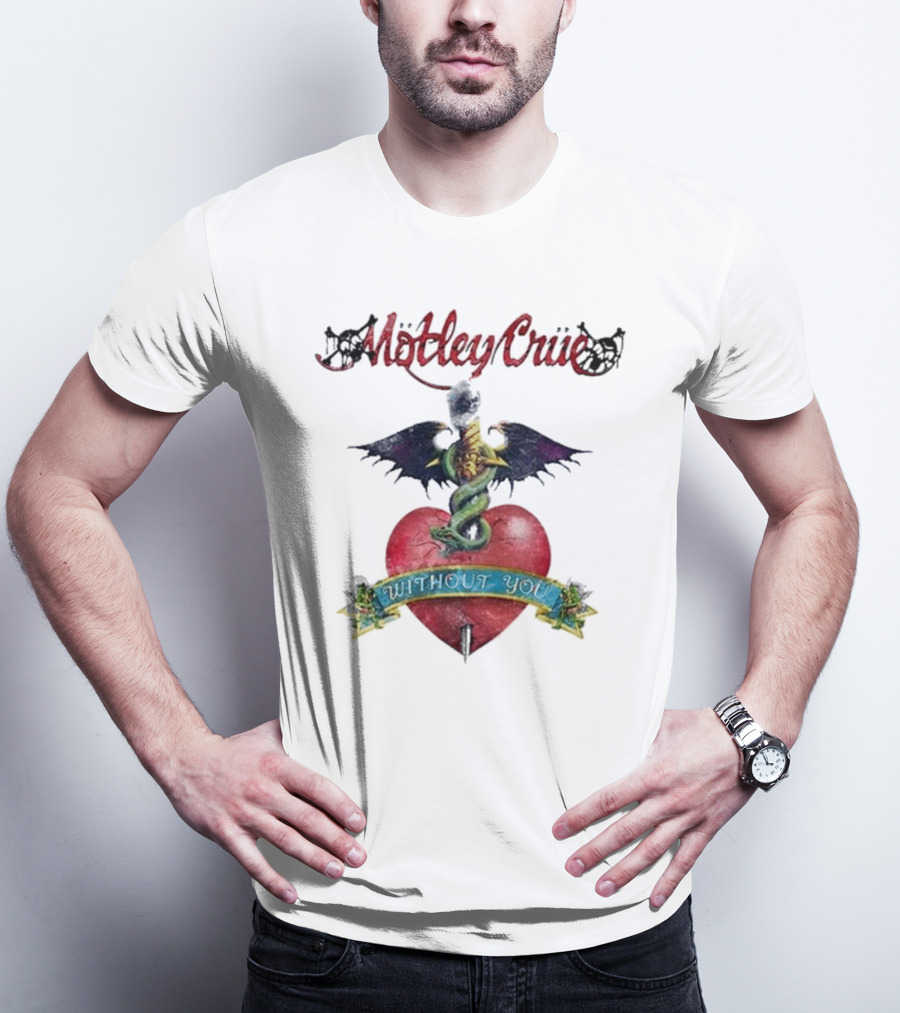 Motley Crue Dr Feelgood Album Without You Heart And Snake T-Shirt
