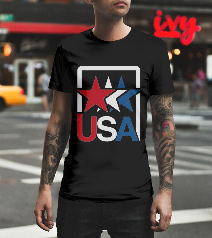 USA Stars In Motion Red White Blue T-Shirt