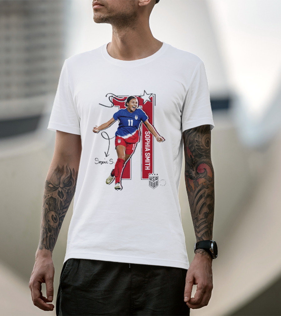 Sophia Smith USWNT 11 Signature T-Shirt