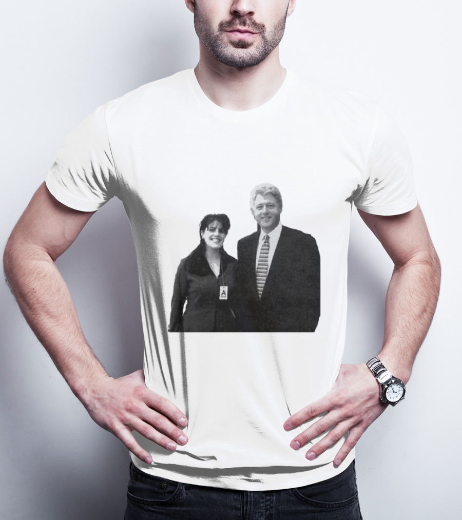 Bill Clinton Monica Lewinsky Black And White Iconic Photo T-Shirt