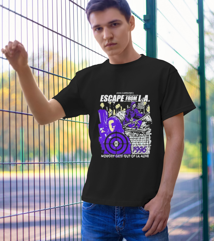 John Carpenter's Escape From L.A. 1996 Nobody Gets Out Of LA Alive T-Shirt