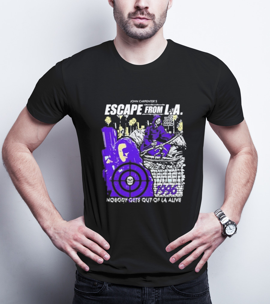 John Carpenter's Escape From L.A. 1996 Nobody Gets Out Of LA Alive T-Shirt