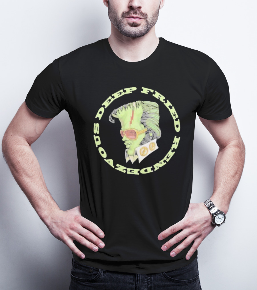 Deep Fried Rendezvous Neon Rockabilly Visage T-Shirt