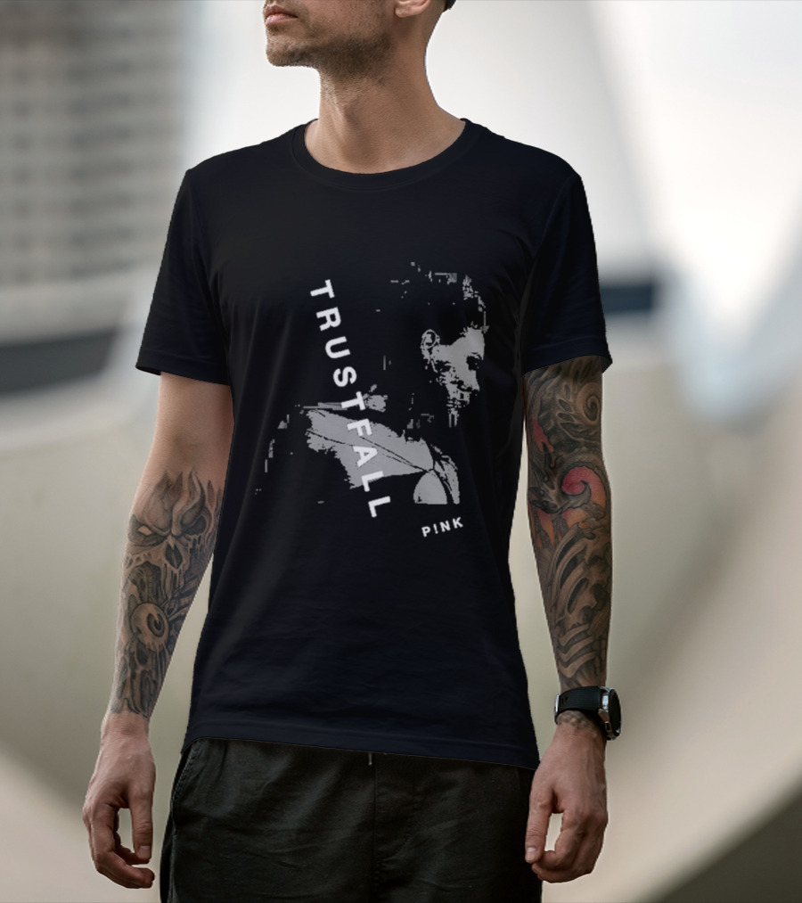 TRUSTFALL PINK Album T-Shirt