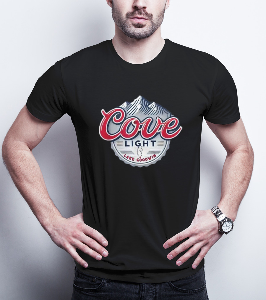Cove Light Lake Goodwin Washington Mountain Cap T-Shirt