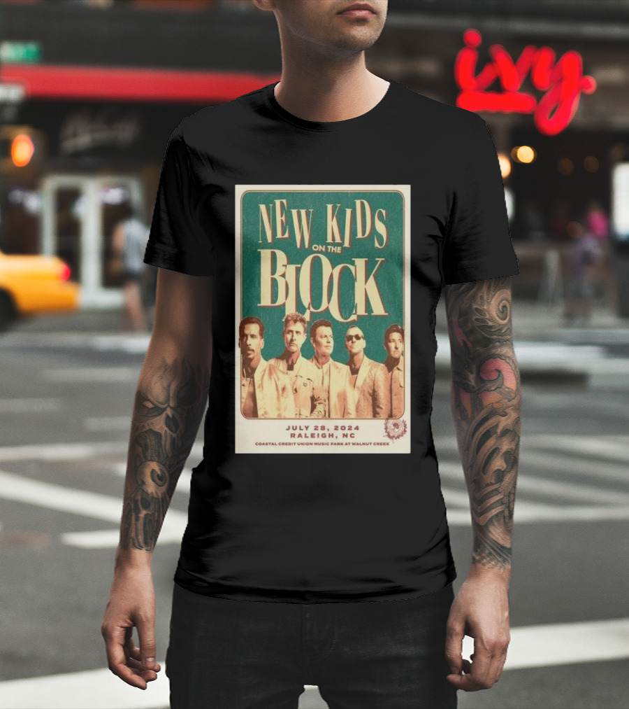 New Kids On The Block Coastal Credit Union Music Park Raleigh NC July 28 T-Shirt