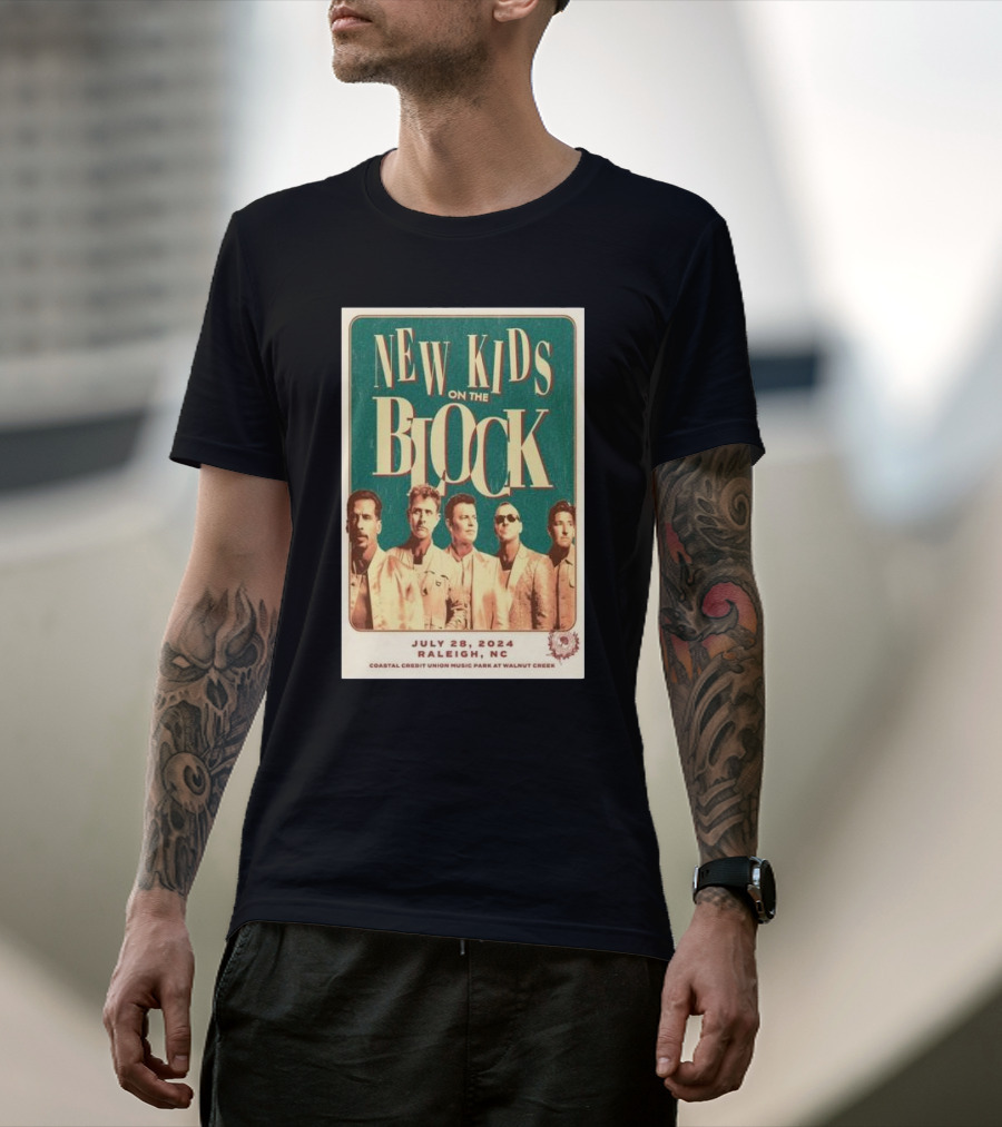 New Kids On The Block Coastal Credit Union Music Park Raleigh NC July 28 T-Shirt