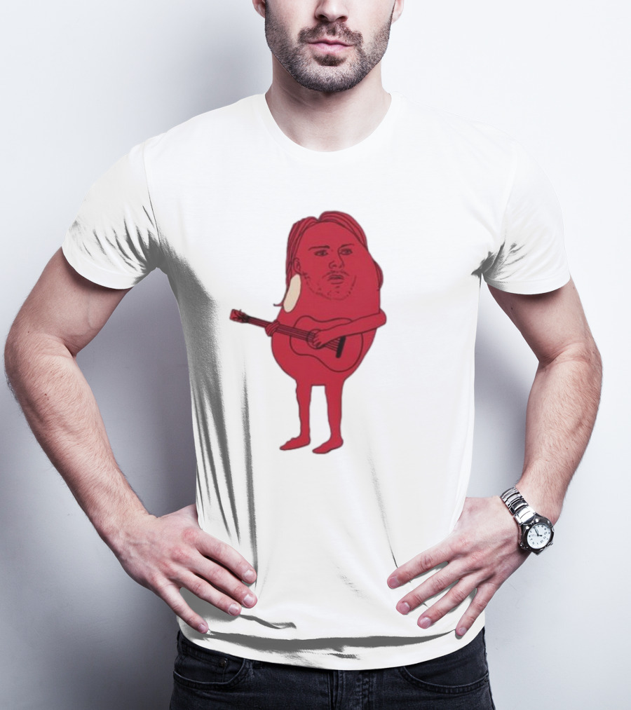 Penkmatters Kurt Cobain Red Character With Guitar T-Shirt