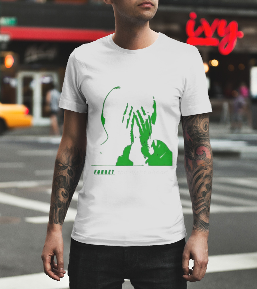 The Twilight Sad Forget The Night Ahead Green Silhouette With White Eyes T-Shirt