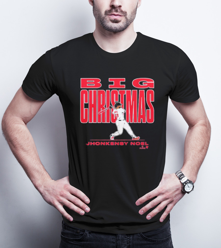 Jhonkensy Noel Big Christmas Baseball Player Swing T-Shirt