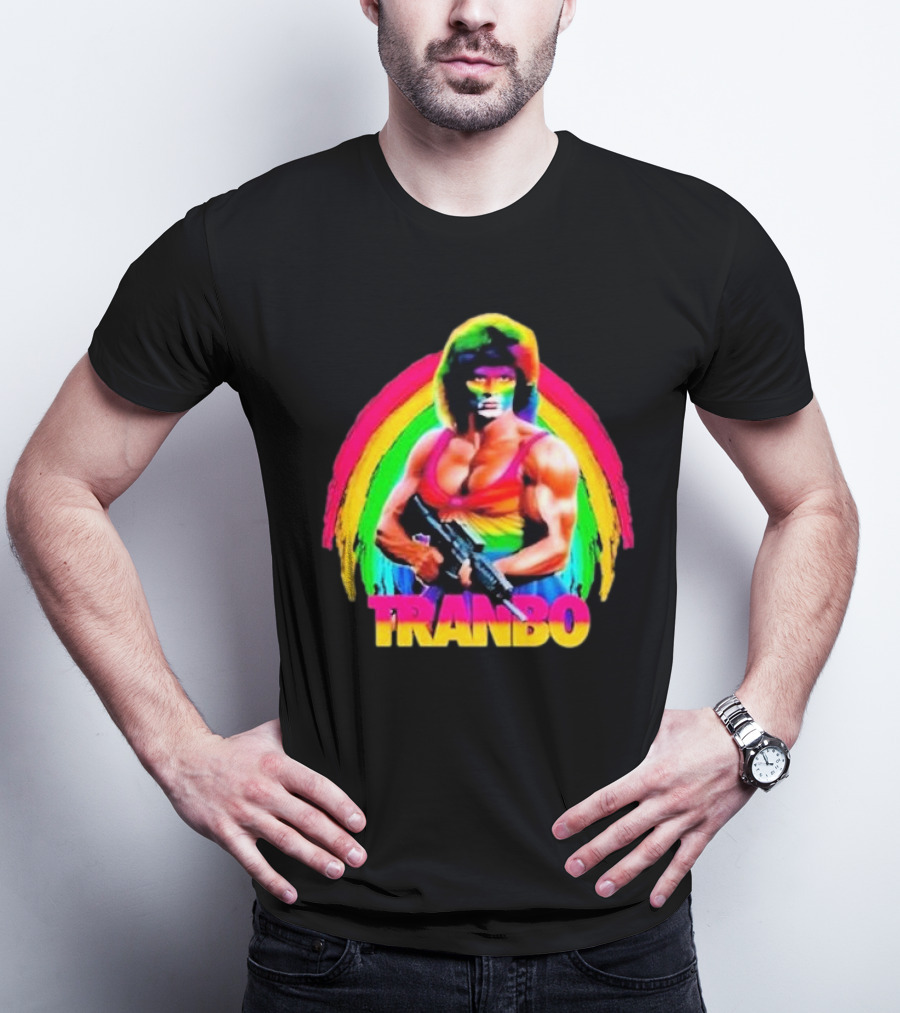Rambo Tranbo Rainbow Warrior Bold Colors T-Shirt