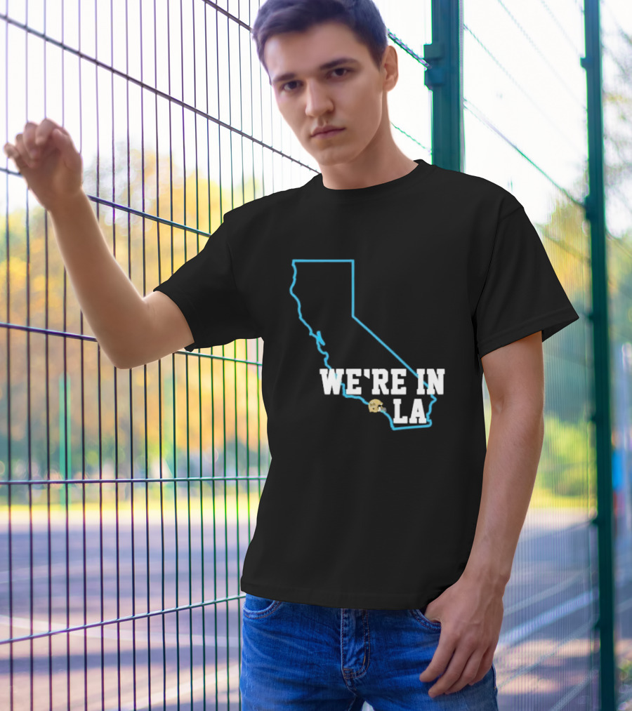 Deshaun Foster We're In LA With California Outline And LA Helmet T-Shirt