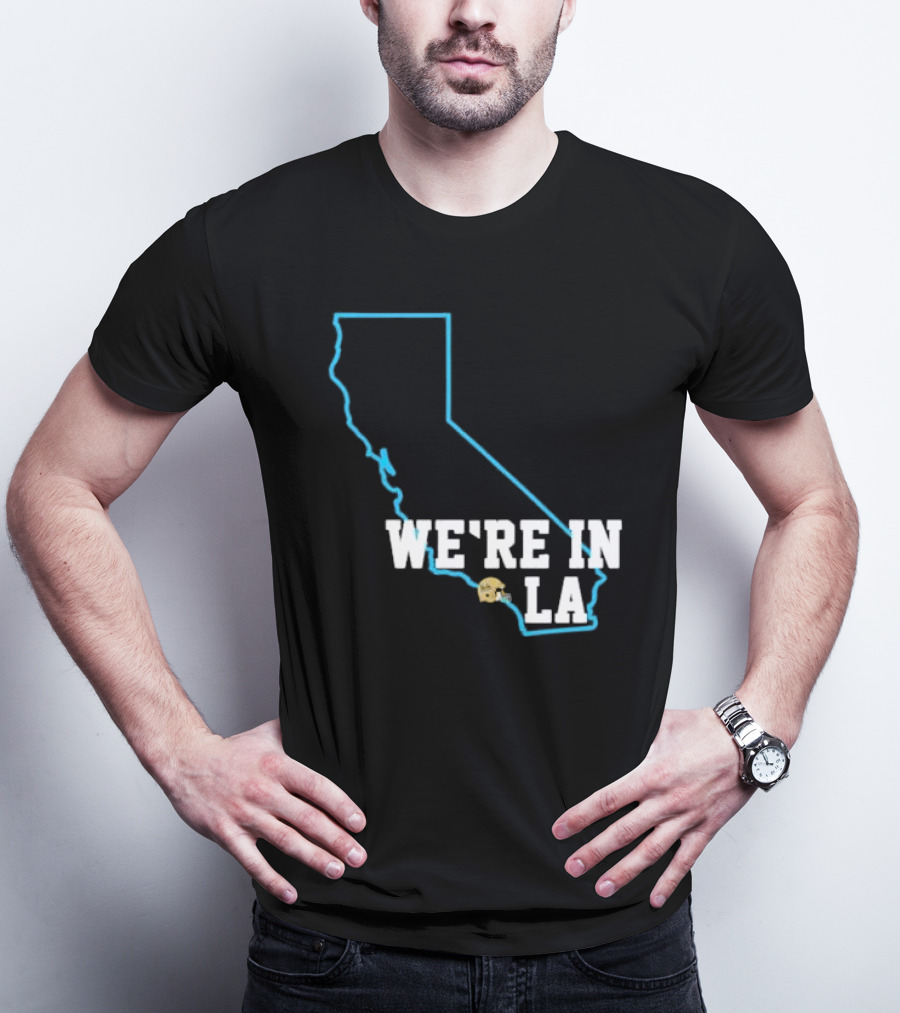 Deshaun Foster We're In LA With California Outline And LA Helmet T-Shirt