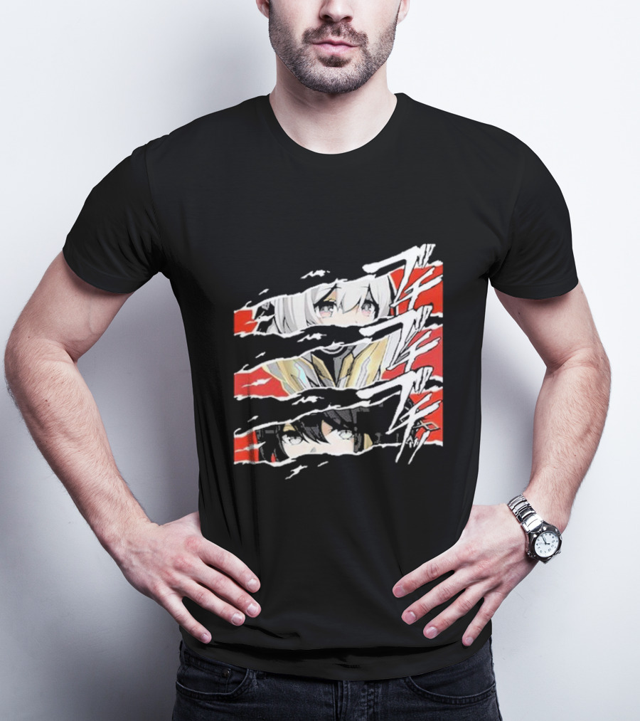Honkai Star Rail Character Split Faces Ripple Effect T-Shirt