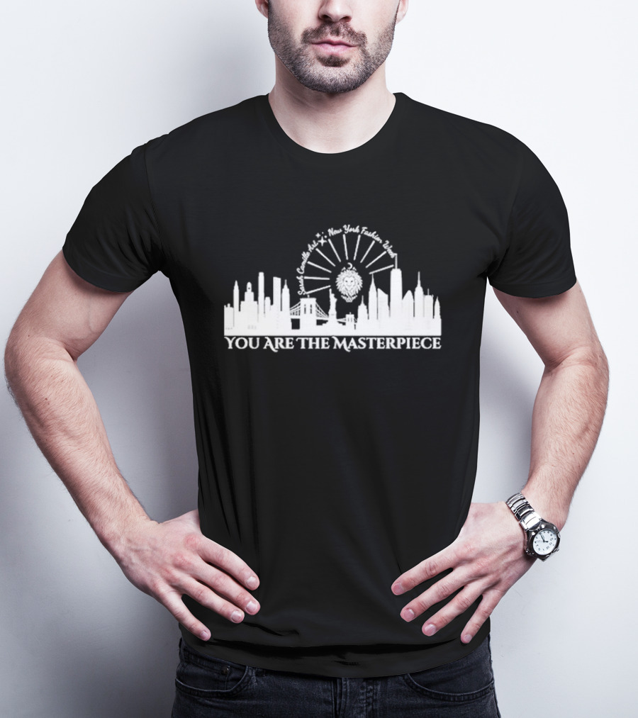 You Are The Masterpiece Sarah Camille Art New York Fashion Week Skyline Lion T-Shirt